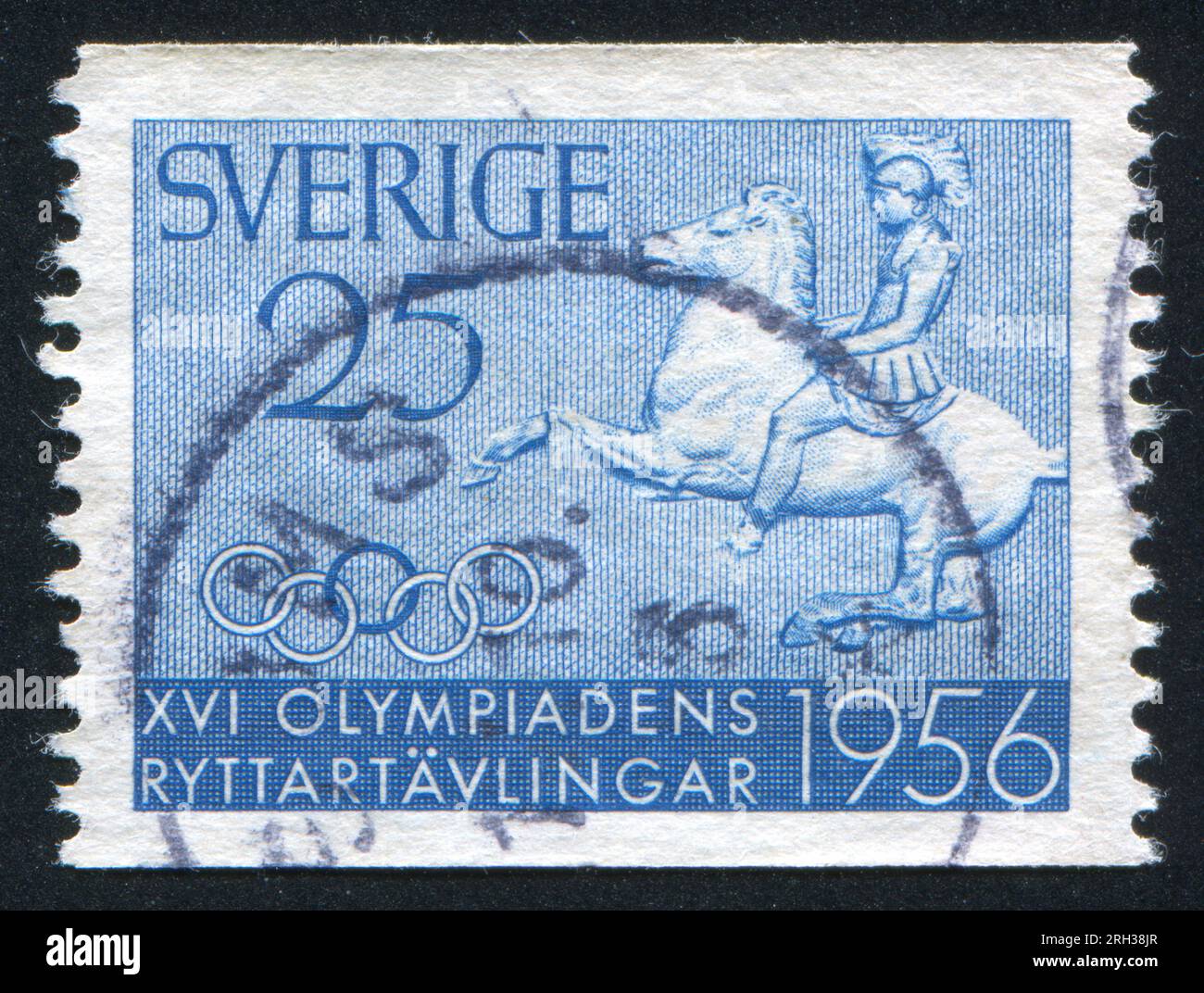 SWEDEN - CIRCA 1956: stamp printed by Sweden, shows Greek Horseman ...
