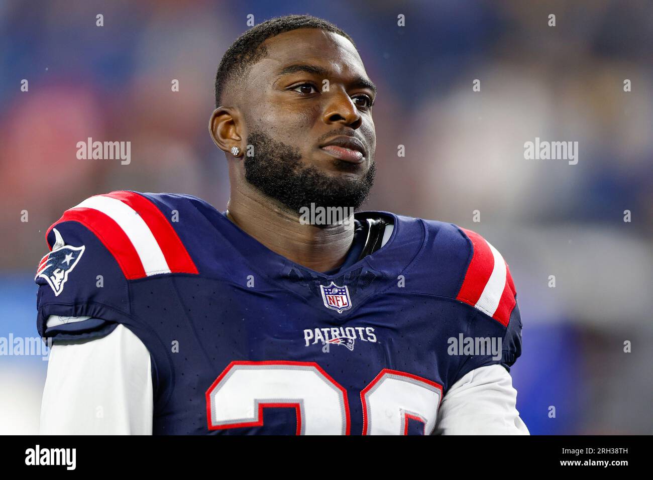 New England Patriots cornerback Rodney Randle Jr. (39) reacts following ...