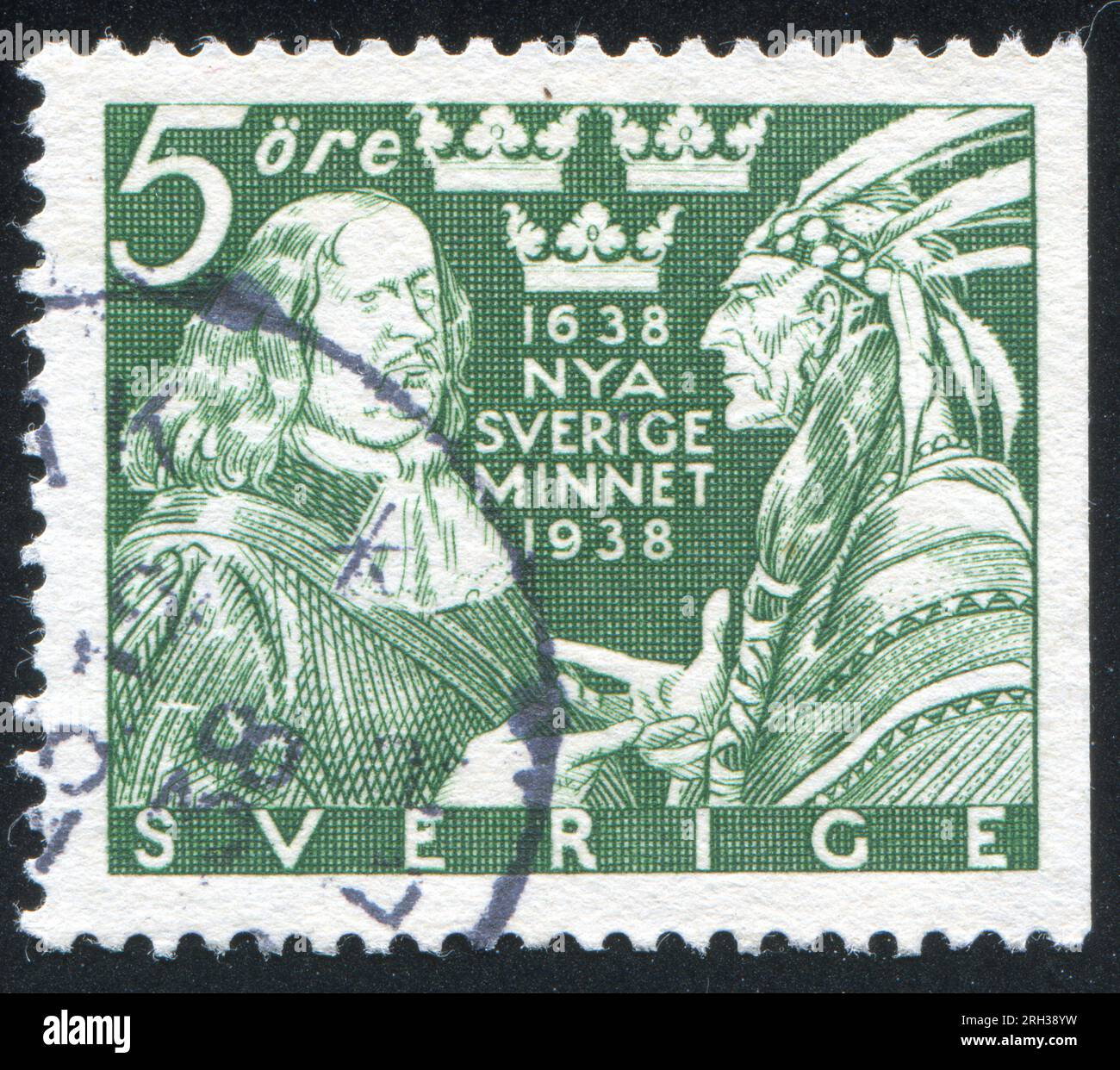 SWEDEN - CIRCA 1938: stamp printed by Sweden, shows Johann Printz and ...