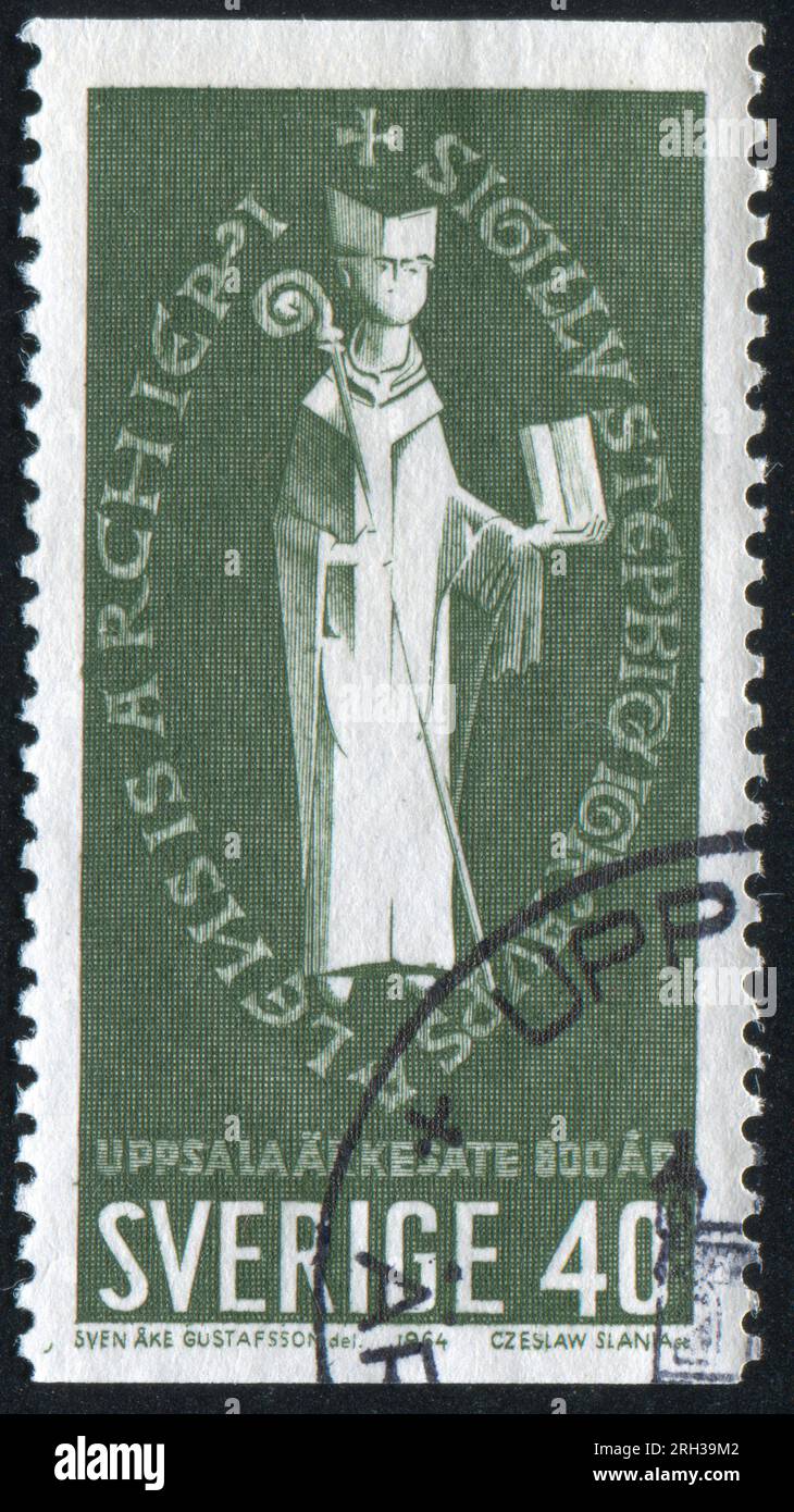 SWEDEN - CIRCA 1964: stamp printed by Sweden, shows Seal of Archbishop ...