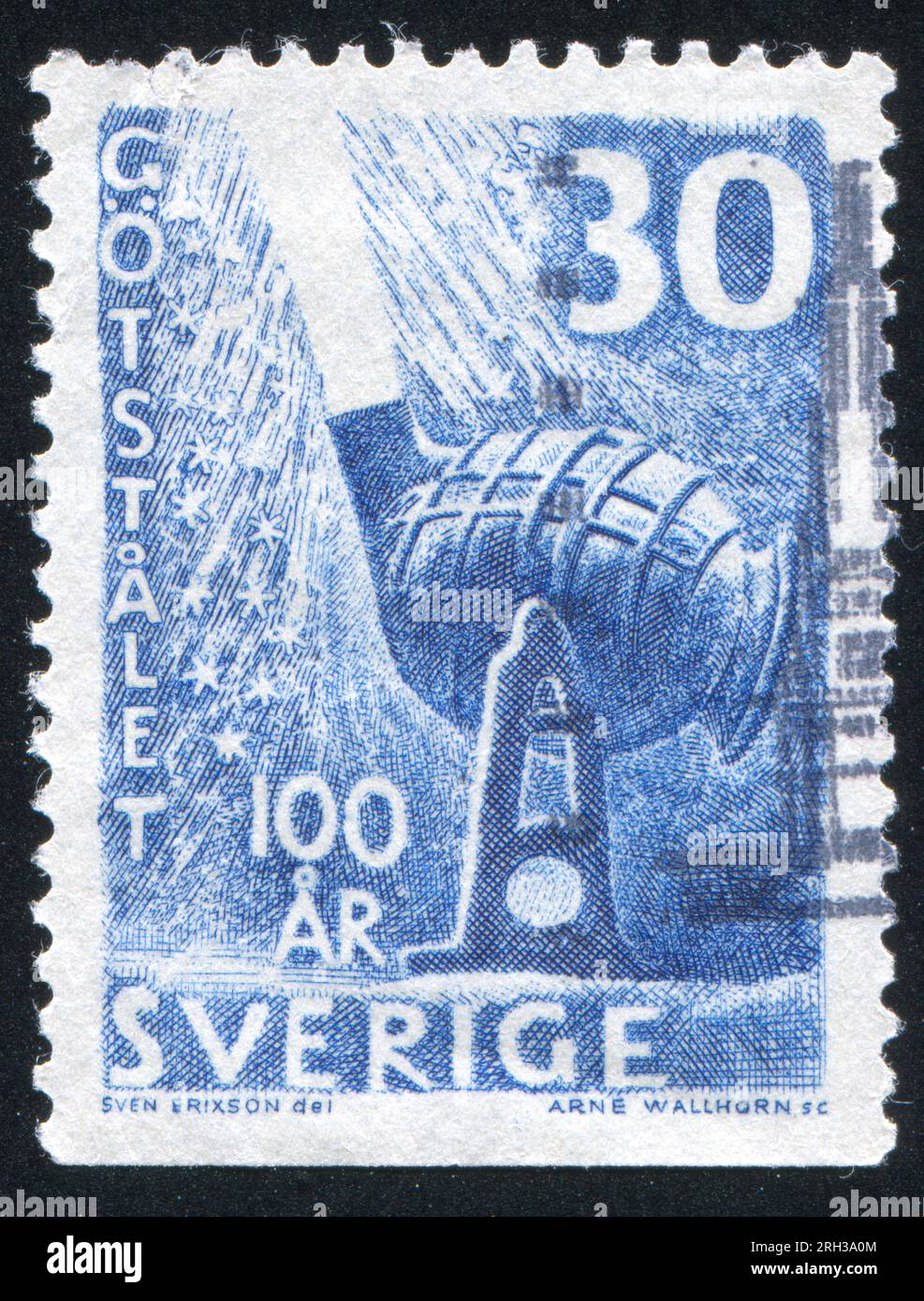 SWEDEN - CIRCA 1958: stamp printed by Sweden, shows Bessemer Converter ...