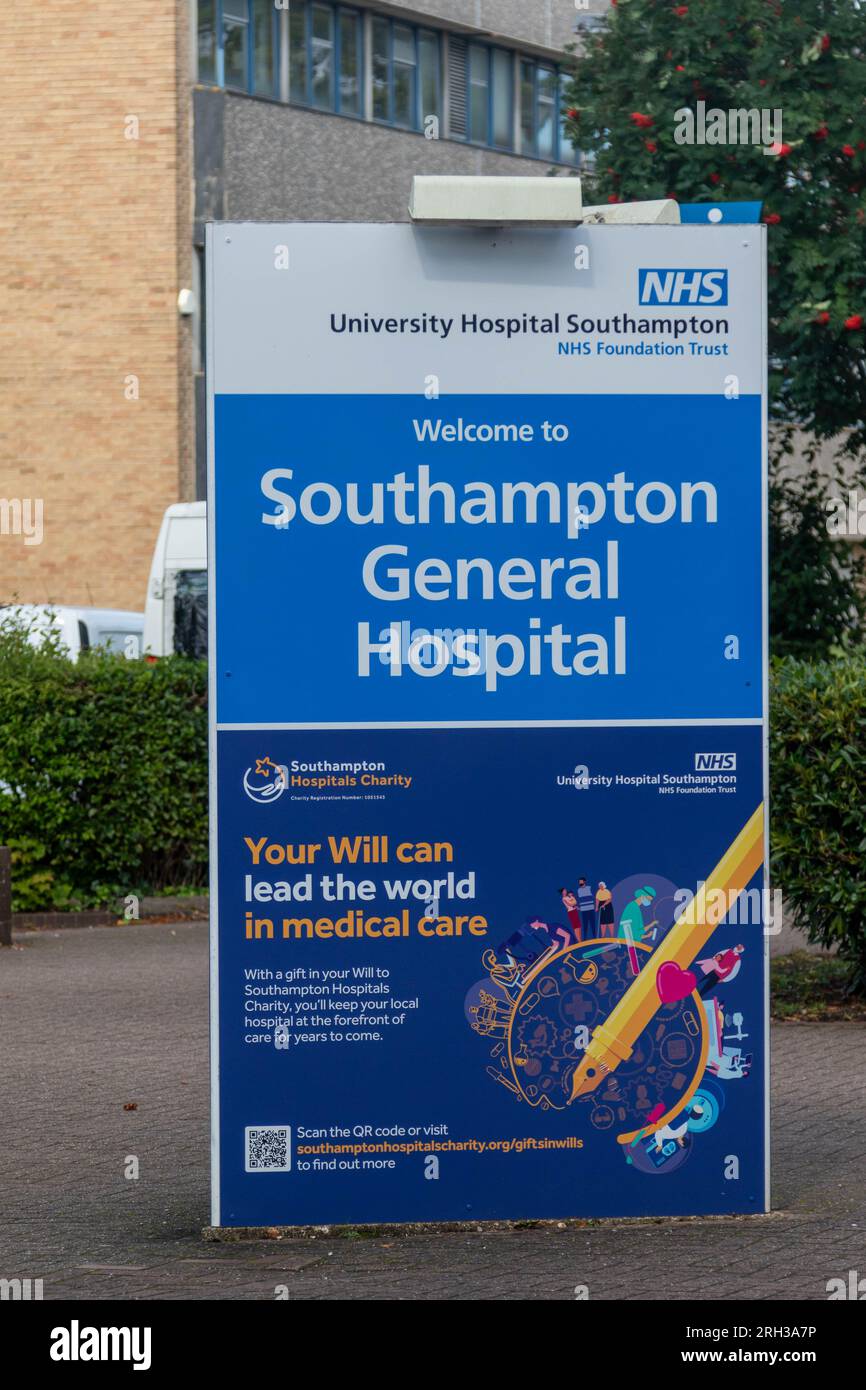 Southampton, United Kingdom - August 6th, 2023:- Sign outside of ...