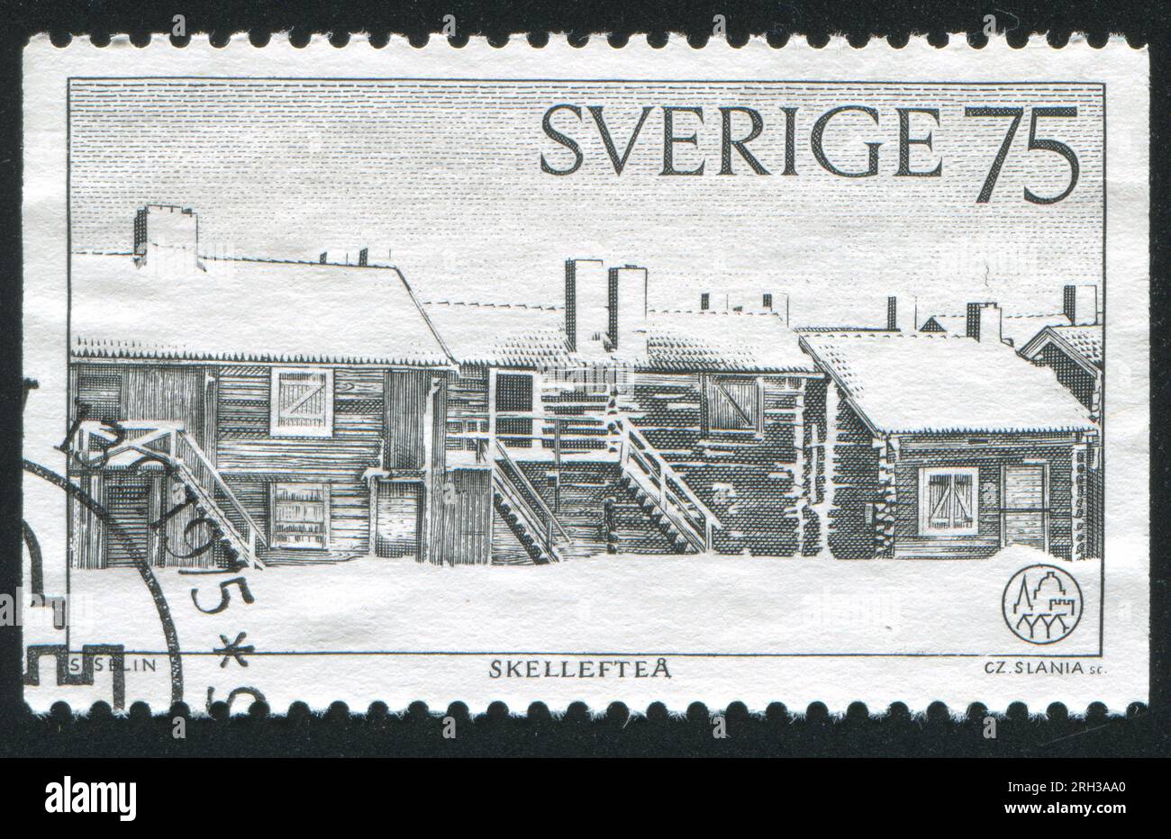 SWEDEN - CIRCA 1975: stamp printed by Sweden, shows Skelleftea Church ...