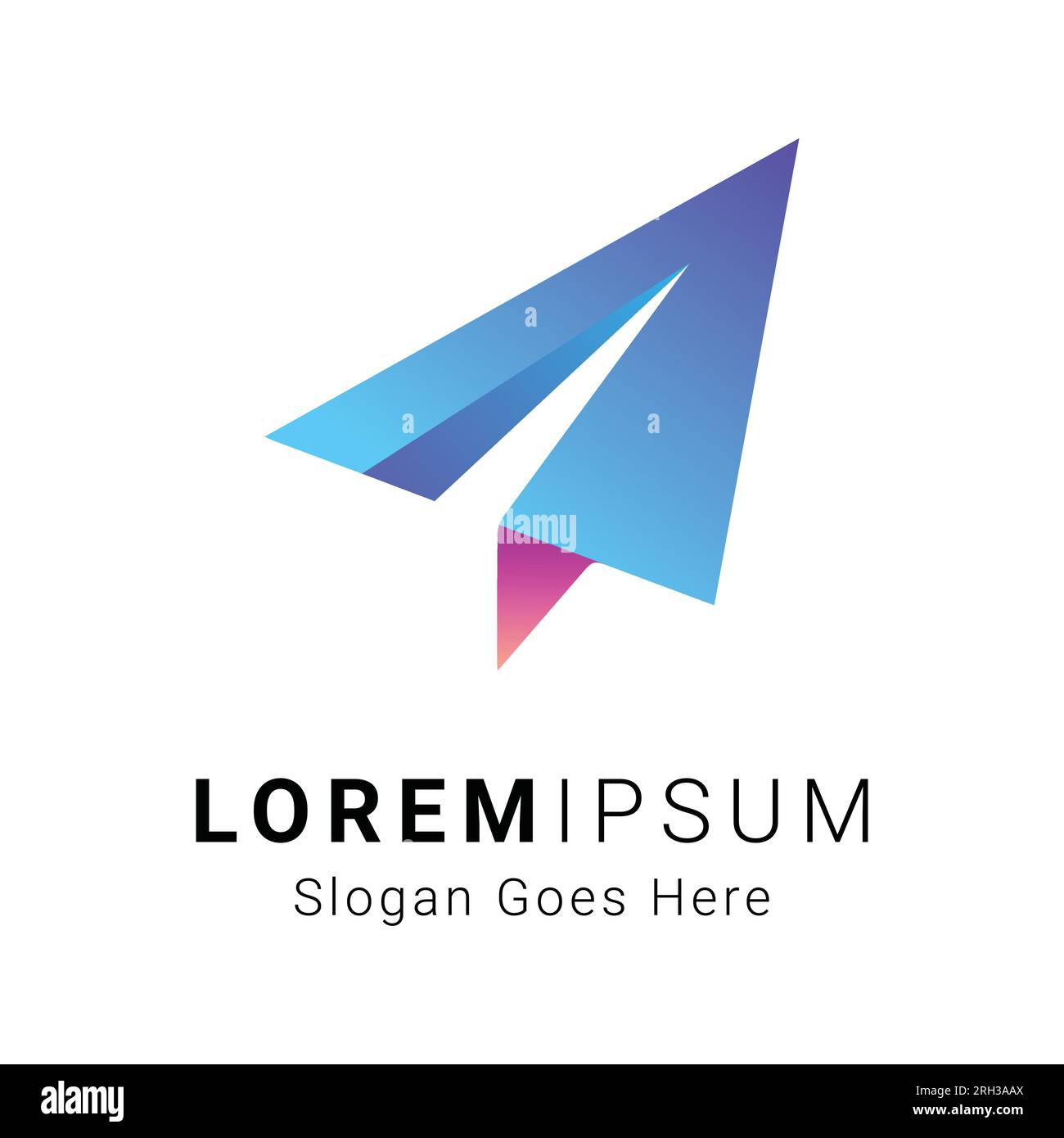 Paper plane with circle logo design concept Premium Vector design, 3D ...