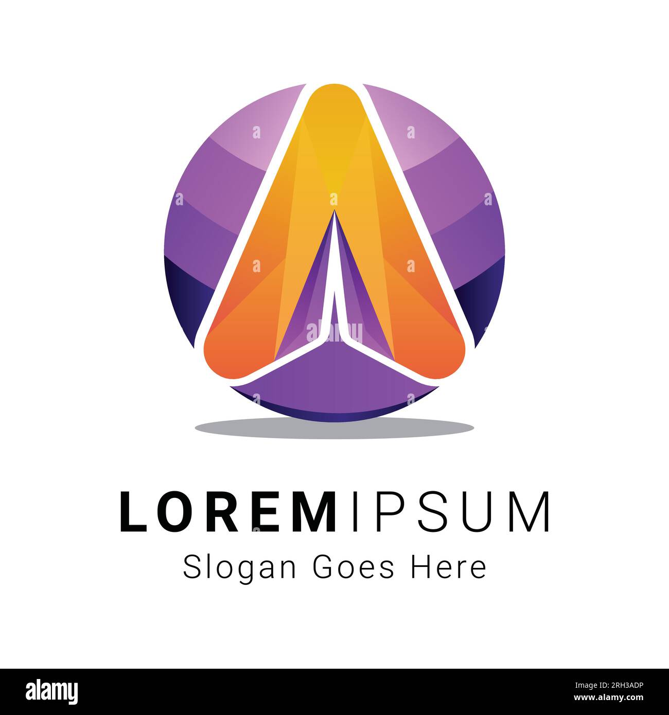 Paper plane with circle logo design concept Premium Vector design, 3D ...