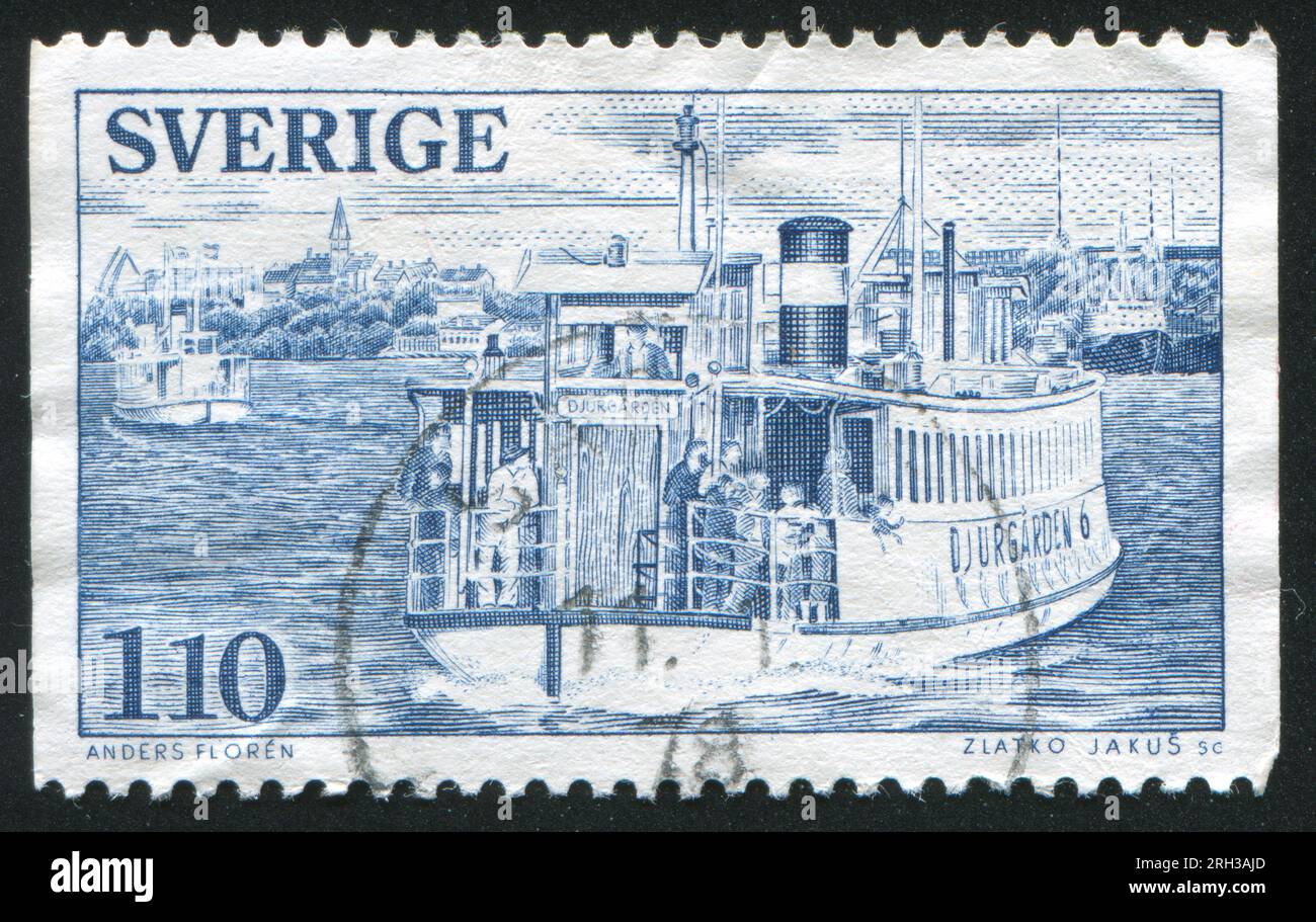 SWEDEN - CIRCA 1977: stamp printed by Sweden, shows Ferry, circa 1977 ...