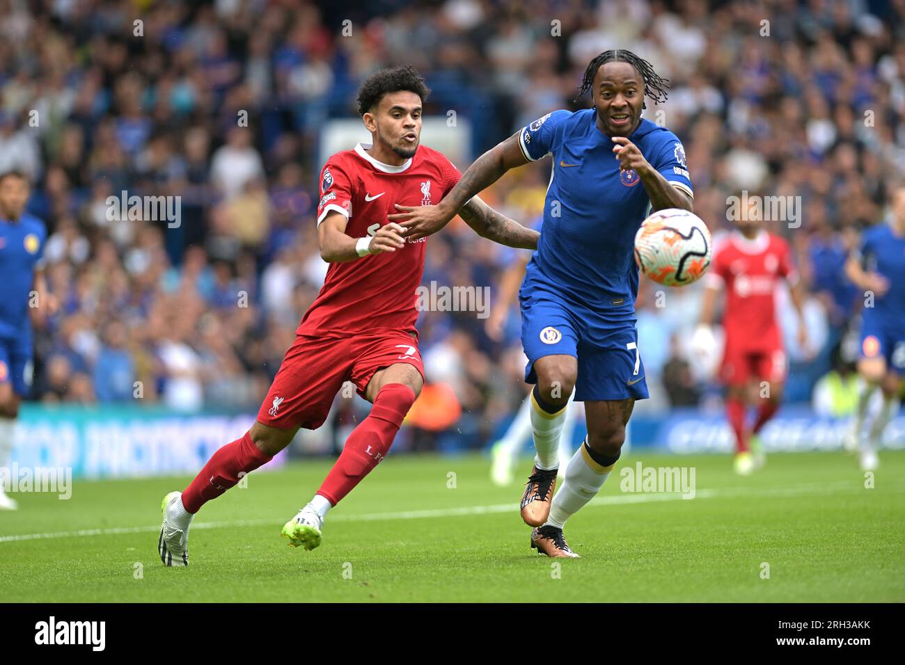 London, UK. 13th Aug, 2023. London UK 13 Aug 23. Raheem Sterling of ...