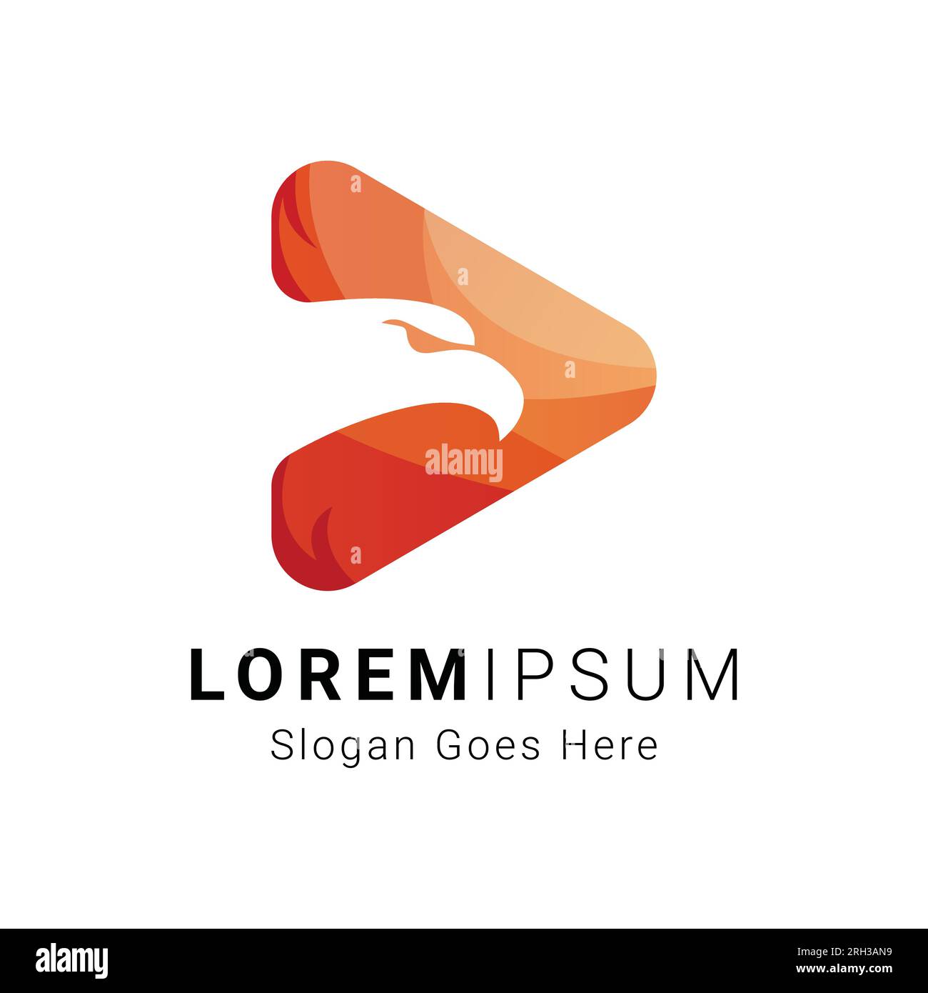 Eagle Play Button Logo Design Hawk Play Power Play Button Logotype ...