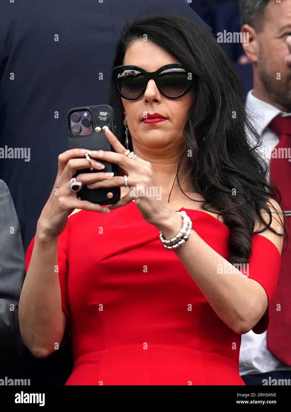 Wife of Liverpool owner John W Henry, Linda Pizzuti Henry in the stands ...