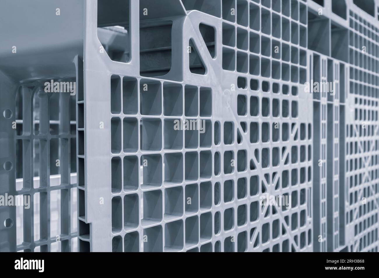 plastic pallets boxes, logistic concept Stock Photo - Alamy