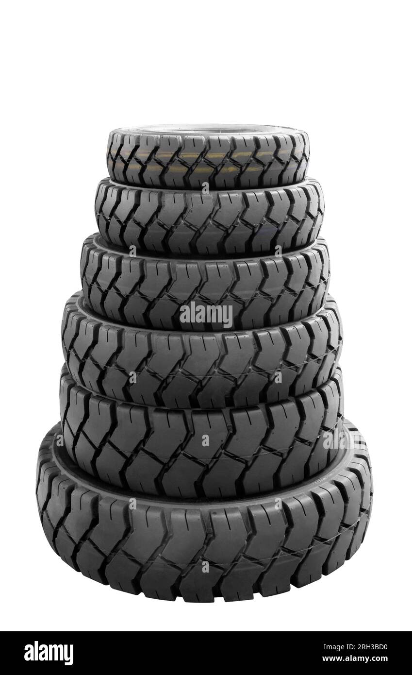new tire whees isolated on white background, transport concept Stock ...