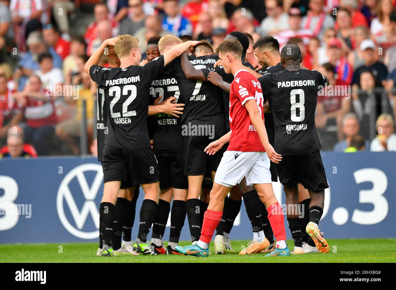 Cottbus, Germany. 13th Aug, 2023. Soccer: DFB Cup, Energie Cottbus - SC ...