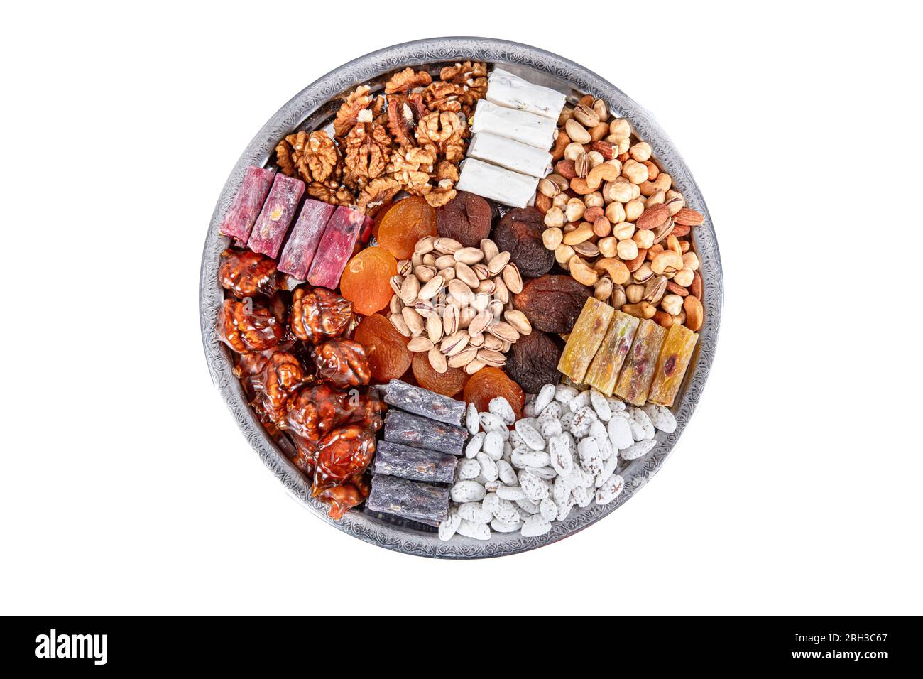 Mixed Nuts. Various nuts, pistachios, almonds, Turkish delight and ...