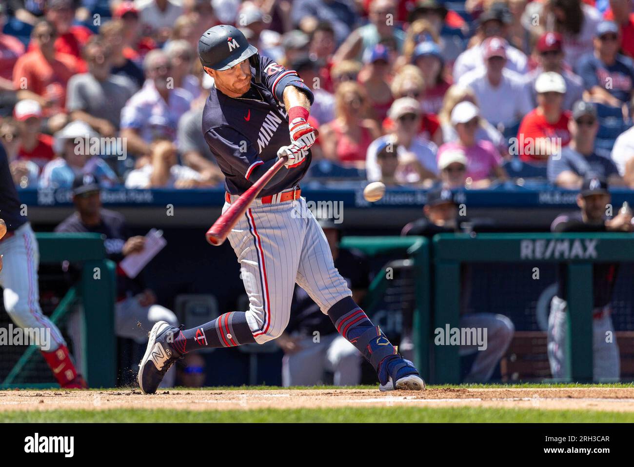 Minnesota Twins' Jordan Luplow hits a home run during the first inning ...