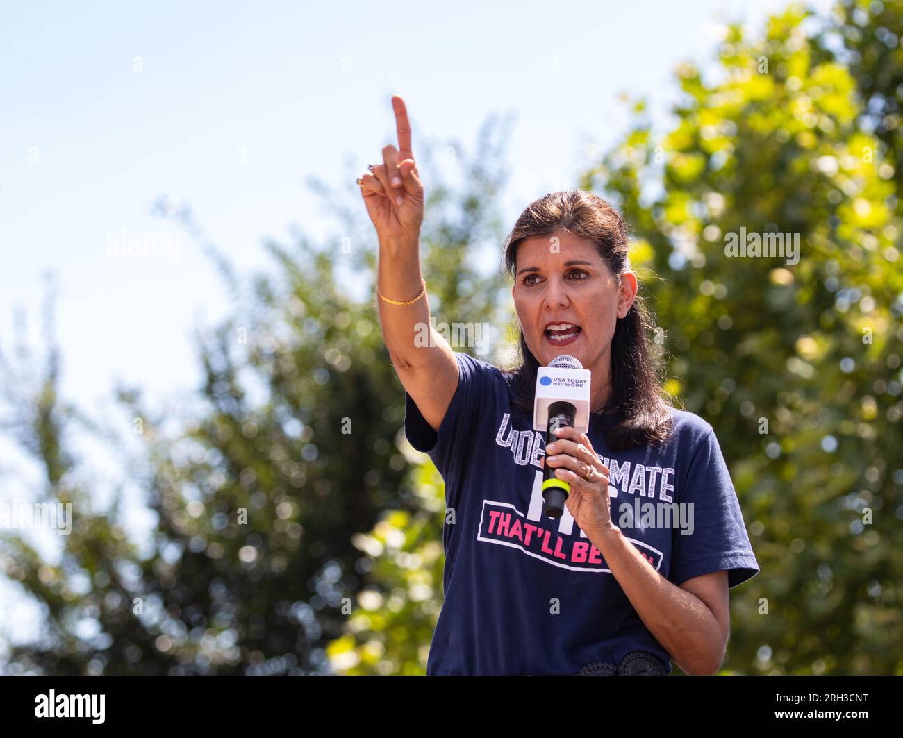 Des Moines, Iowa, USA - August 12, 2023: Former South Carolina Governor ...