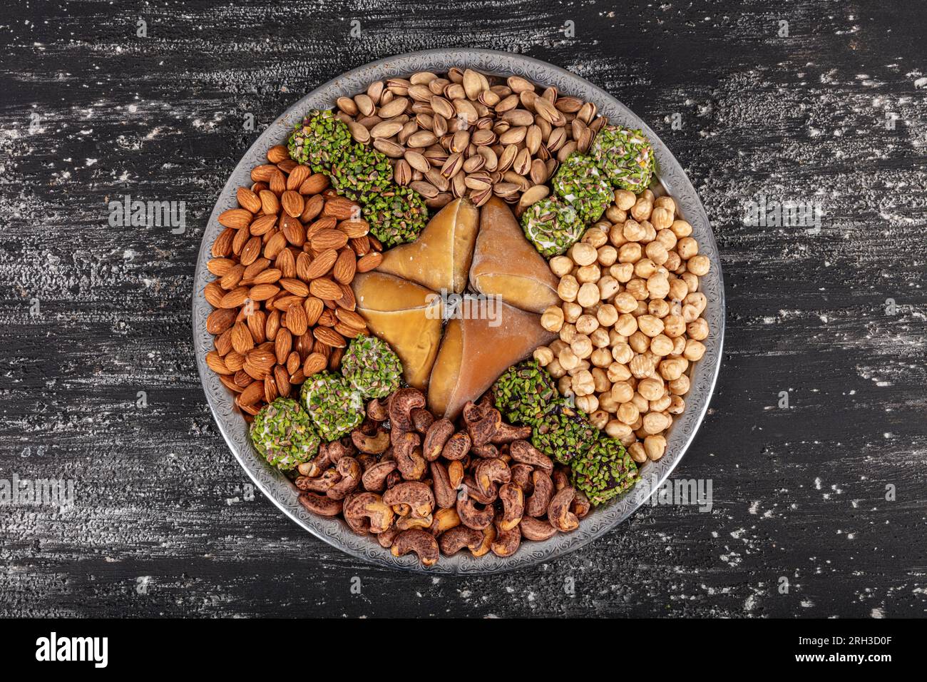 Mixed Nuts. Various nuts, pistachios, almonds, Turkish delight and ...