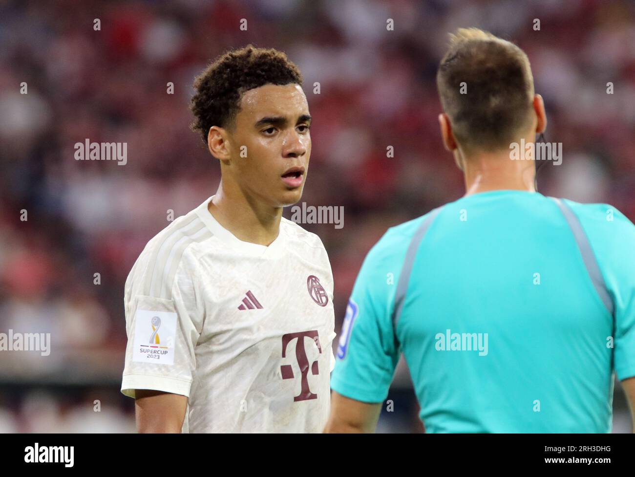 MUNICH, Germany. , . 42, Jamal Musiala of Fc Bayern during the Supercup ...