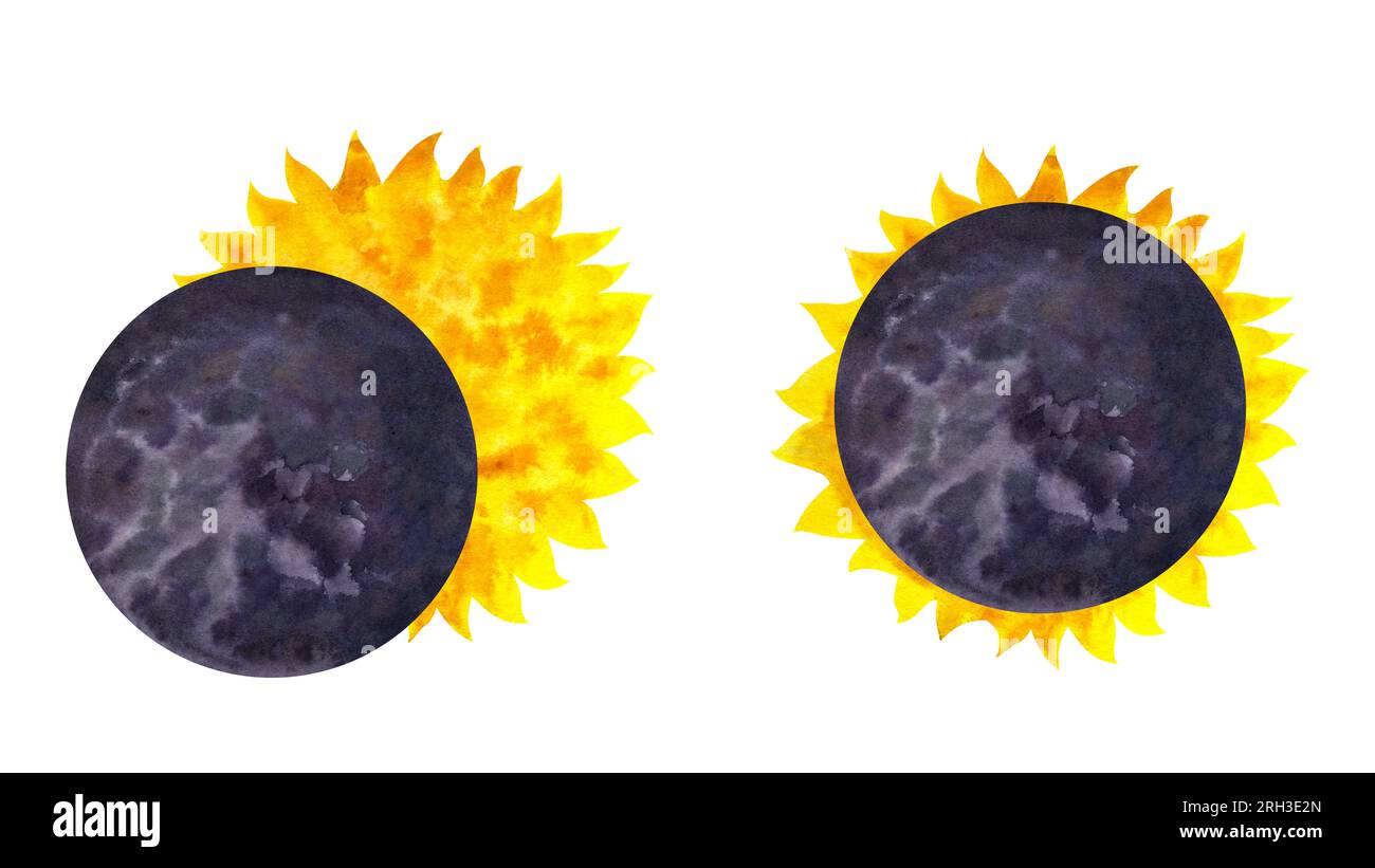 Banner total Solar eclipse. The moon covers the sun. Cosmos space ...