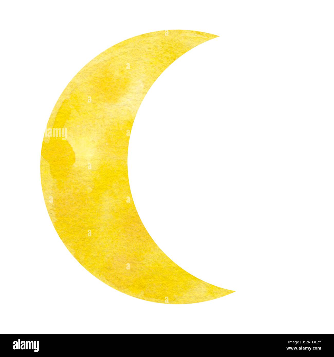 Crescent Moon. Planet solar system. Cosmos space clipart . Hand draw ...