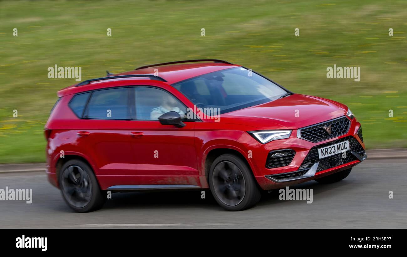 Milton Keynes,UK - Aug 10th 2023: 2023 red CUPRA ATECA VZ2 TSI 4DRIVE S ...