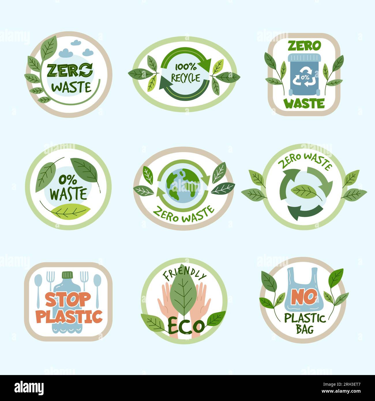 Stop plastic pollution logo Stock Vector Images - Alamy