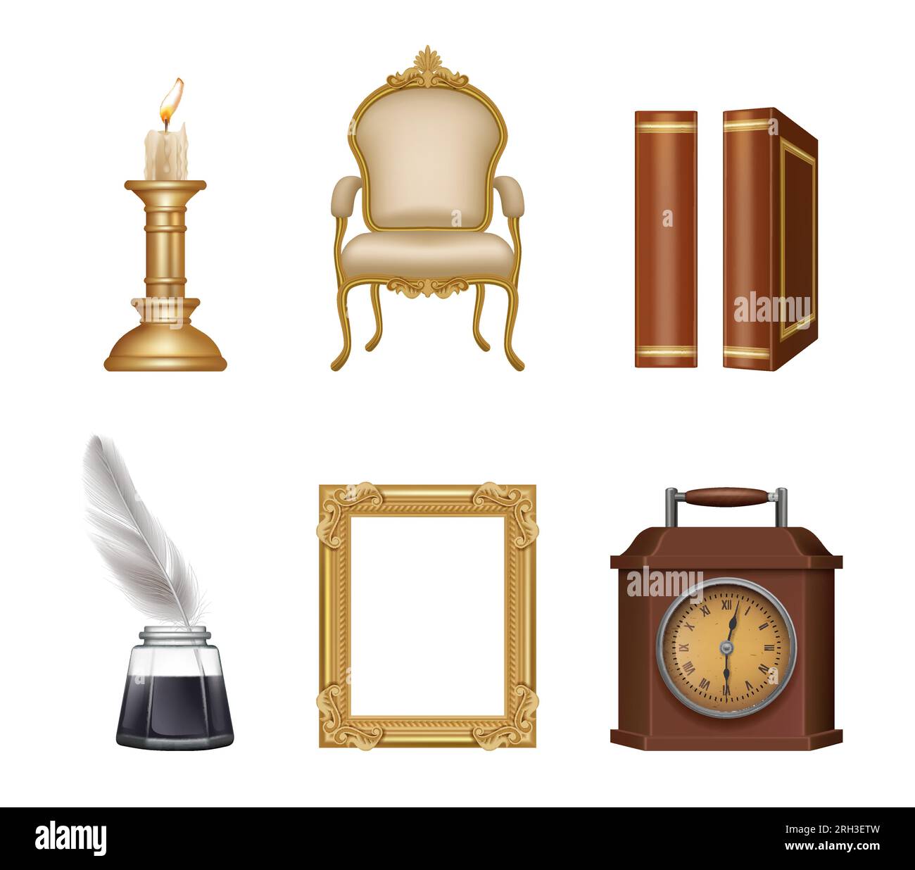 Victorian sofa illustration hi-res stock photography and images - Alamy