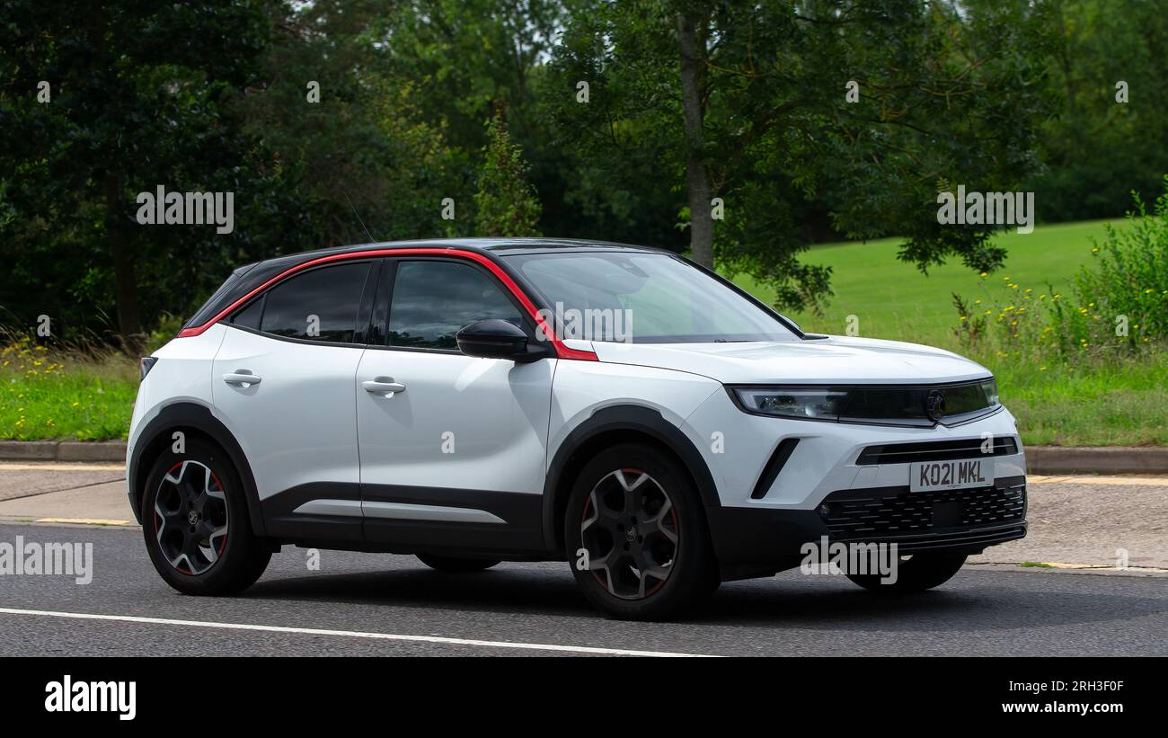 Milton Keynes,UK - Aug 13th 2023: 2021 white Vauxhall Mokka sri turbo ...