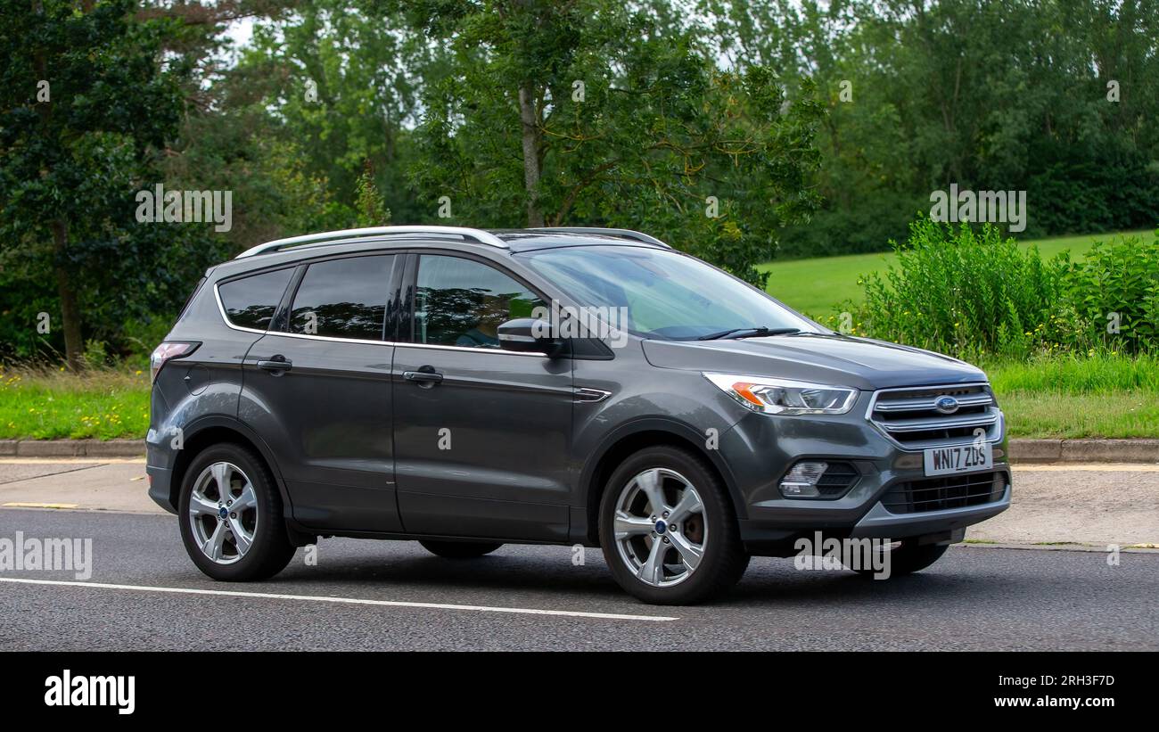 Milton Keynes,UK - Aug 13th 2023: 2017 grey diesel engine Ford Kuga car ...