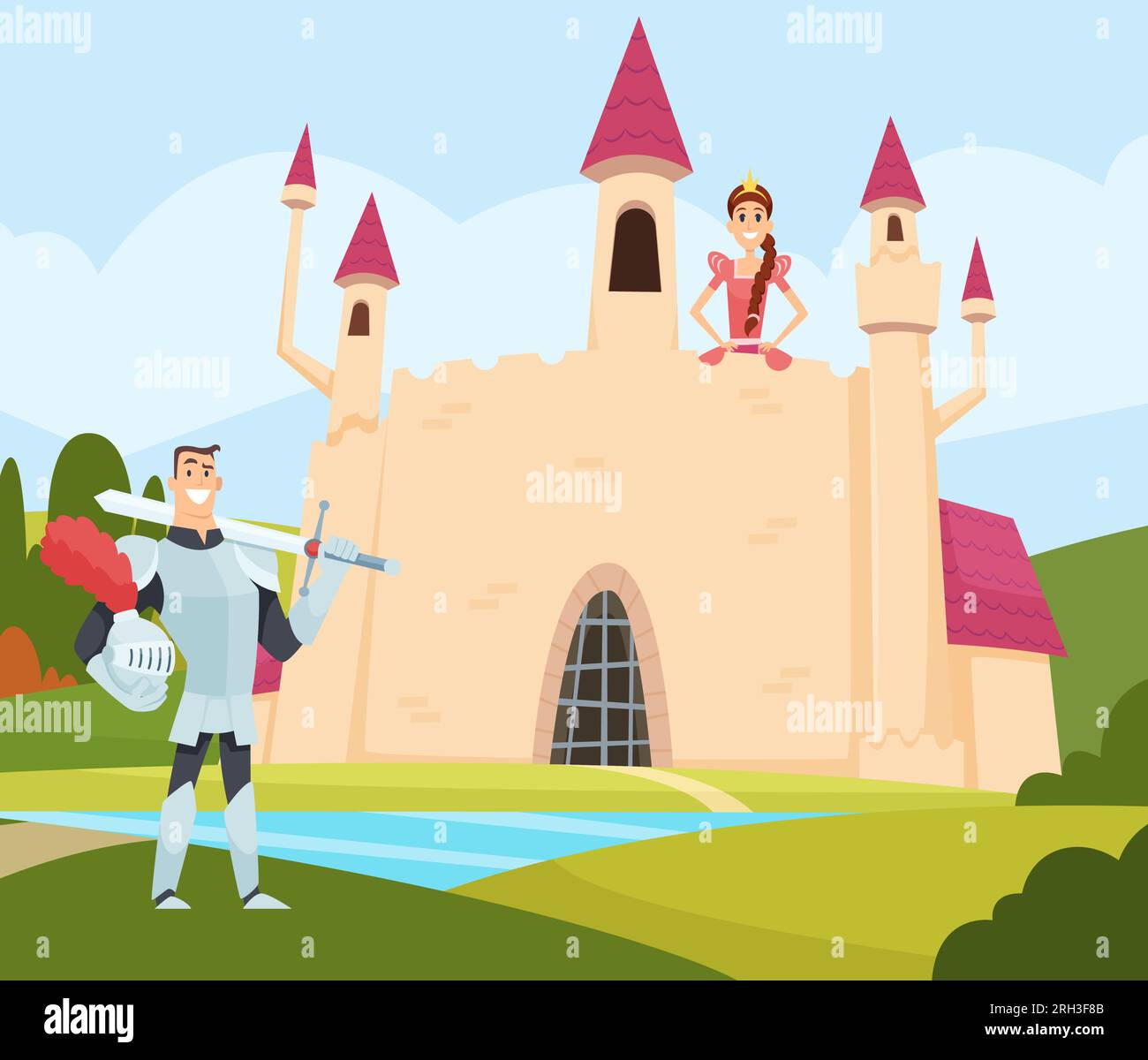 Cartoon castle hi-res stock photography and images - Alamy