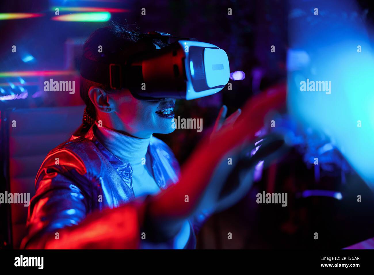 Neon metaverse futuristic concept stylish hi-res stock photography and ...