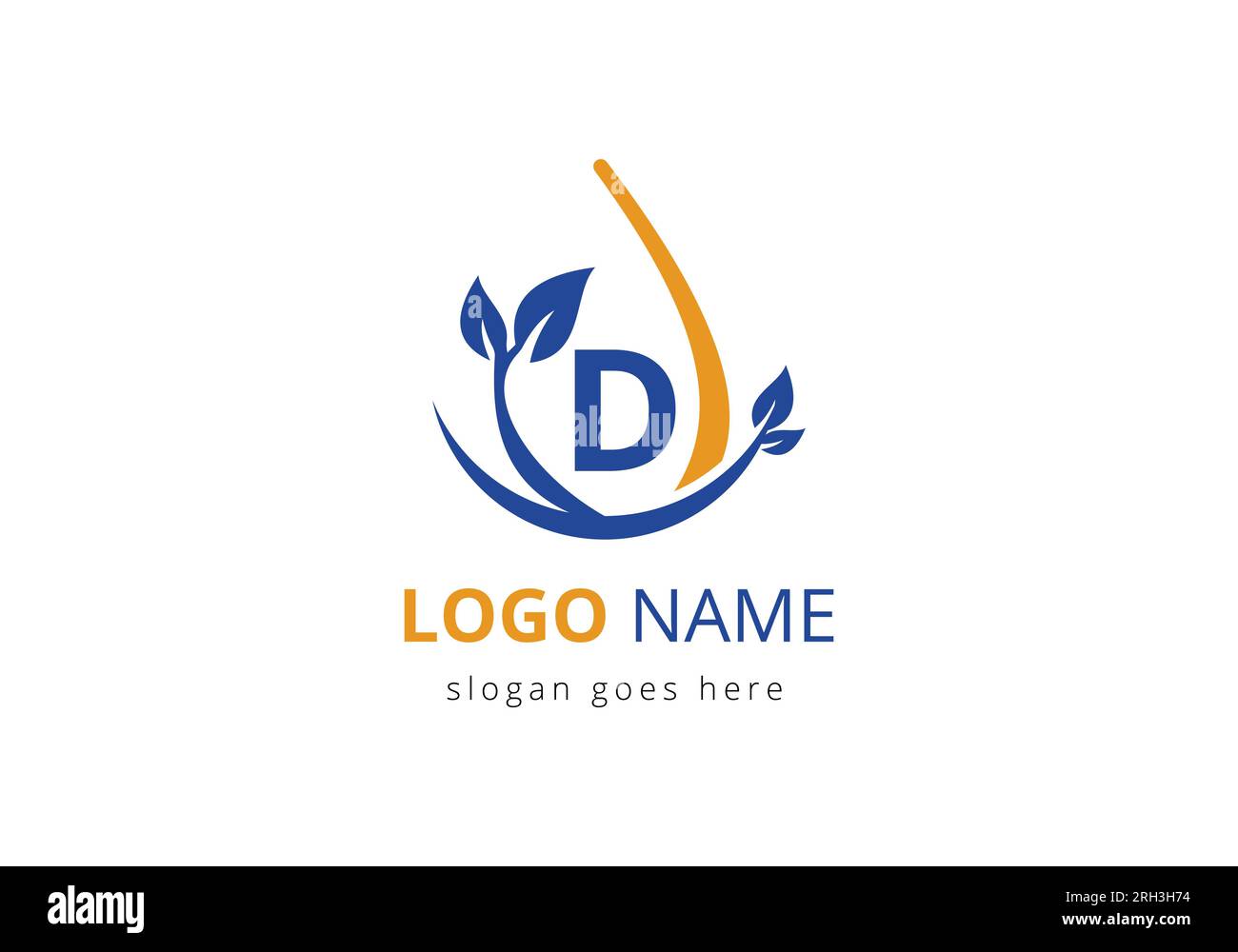 Agriculture Logo On D Letter Concept. Agriculture and farming logo ...