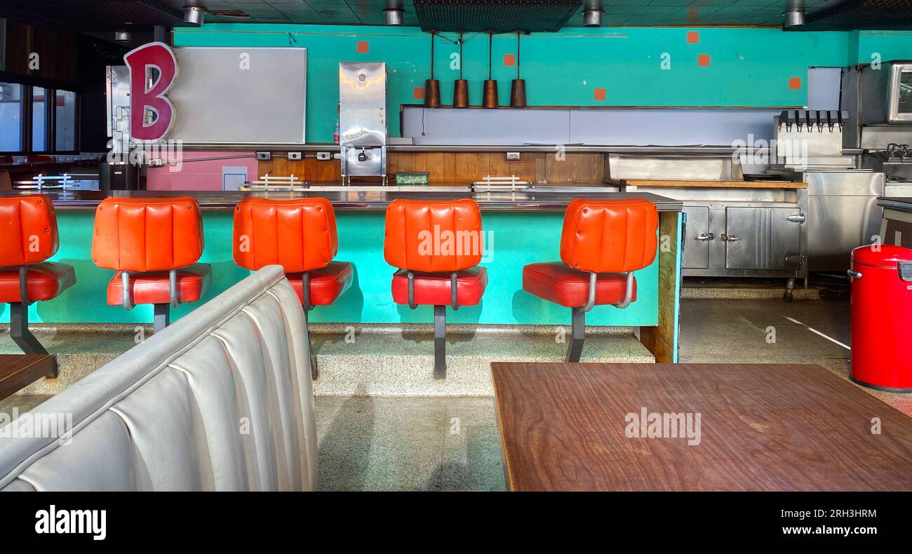 Bar booth retro empty hi-res stock photography and images - Alamy
