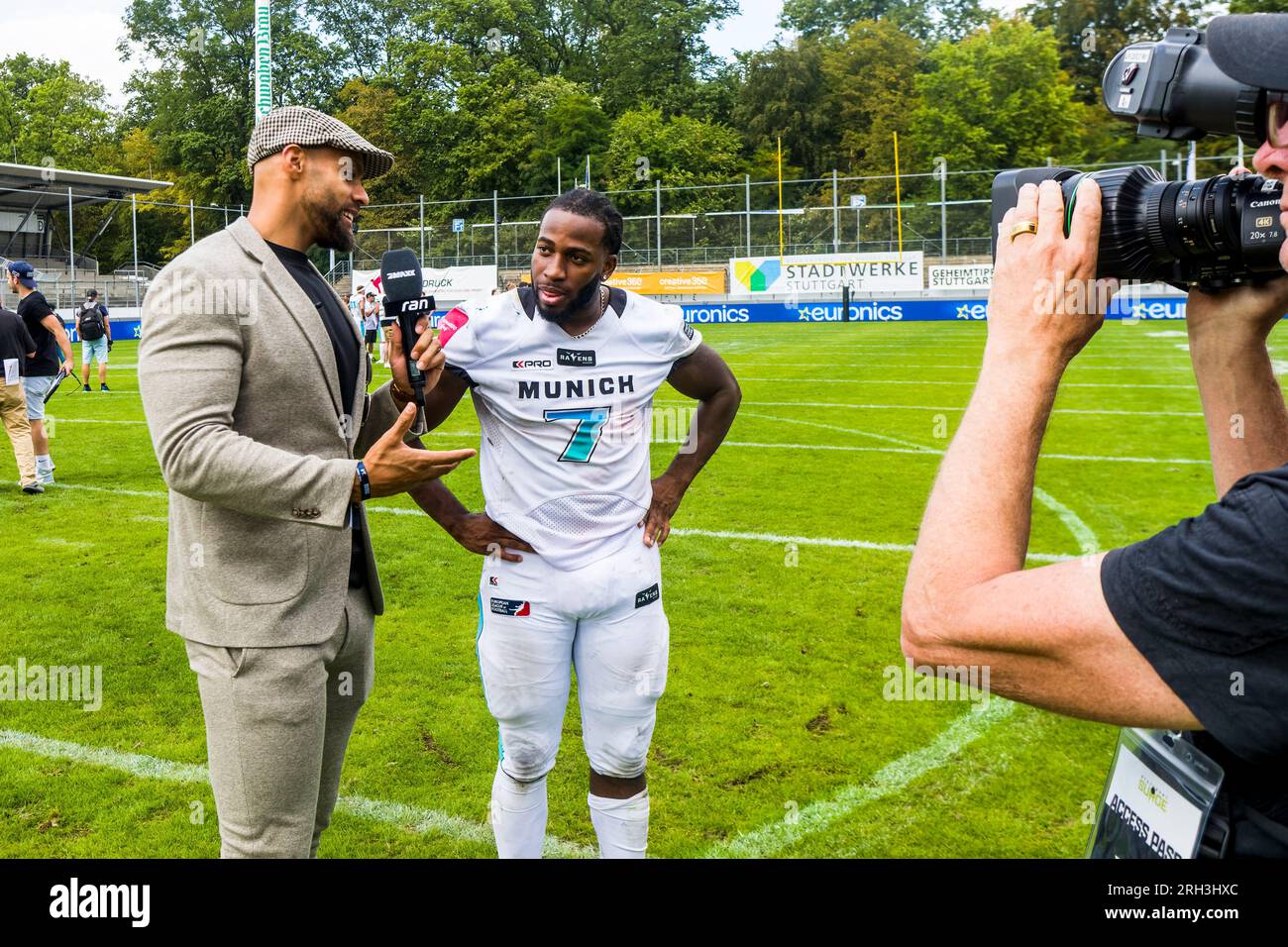 Stuttgart, Germany. 13th August, 2023. ELF/ Game : Munich Ravens at ...