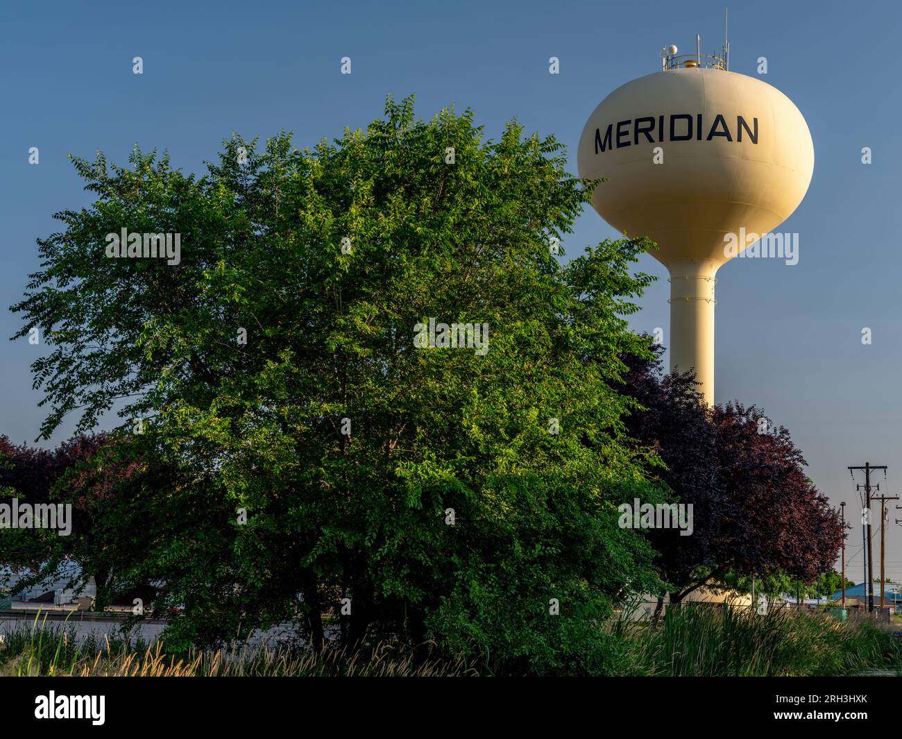 Iconic water tower in Meridian Idaho Stock Photo - Alamy
