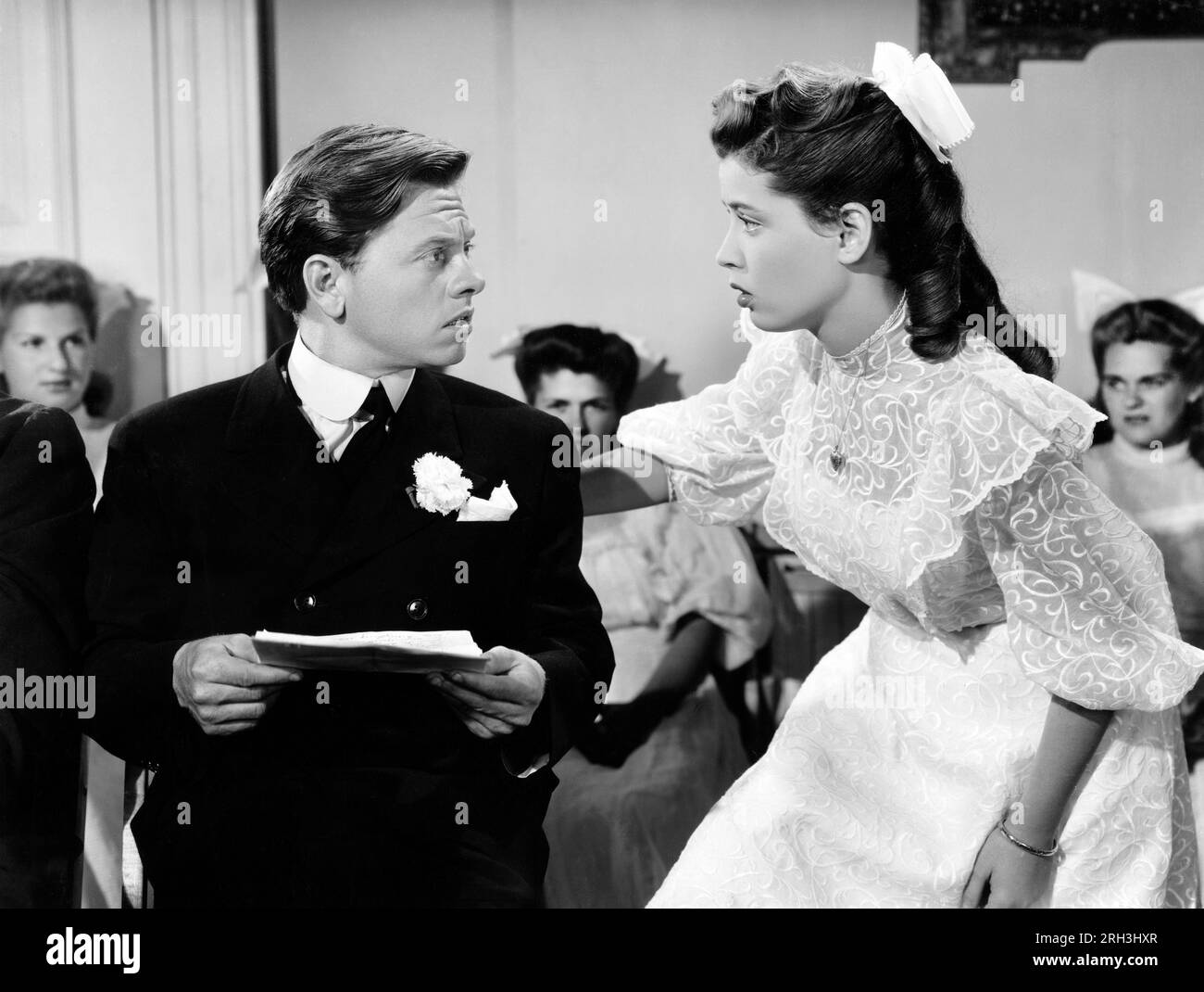 Mickey Rooney, Gloria DeHaven, on-set of the Film, "Summer Holiday ...