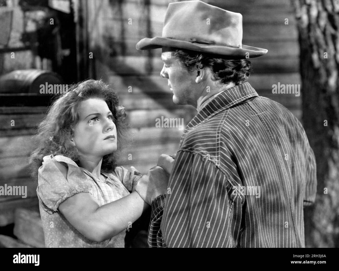 Anne Baxter, Dana Andrews, on-set of the Film, "Swamp Water", 20th ...