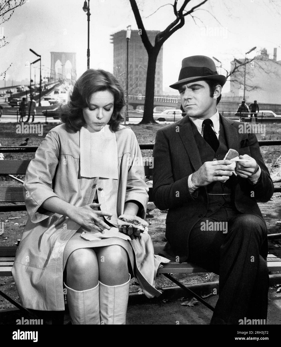 Sandy Dennis, Anthony Newley, on-set of the Film, "sweet November ...