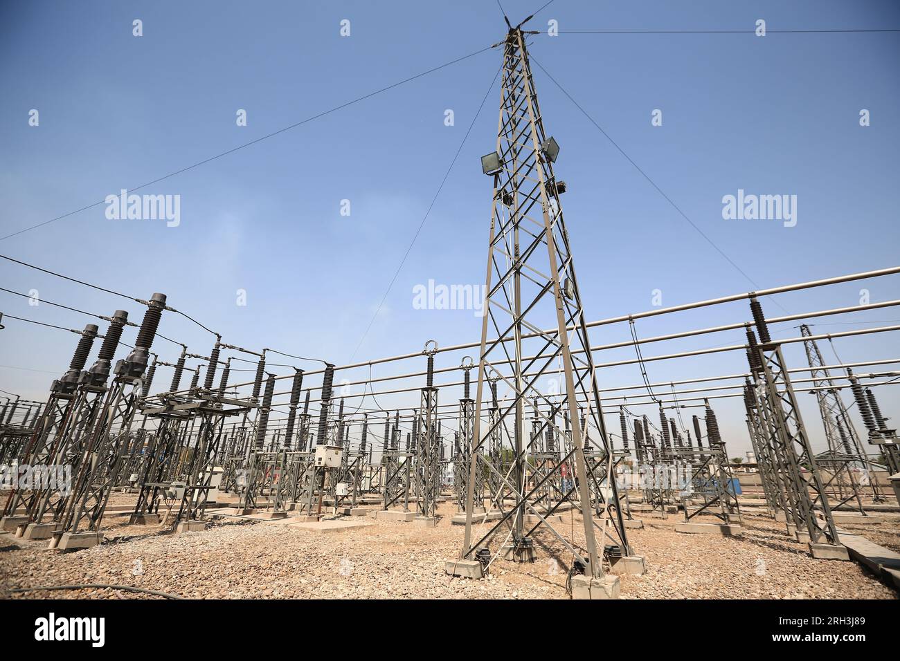 Baghdad, Iraq. 13th Aug, 2023. A view inside South Baghdad Power Plant ...