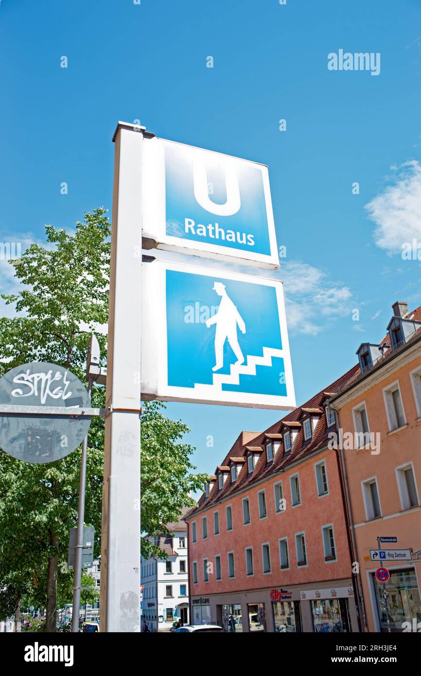 Symbolic image of local public transport, sign indicating pedestrian ...
