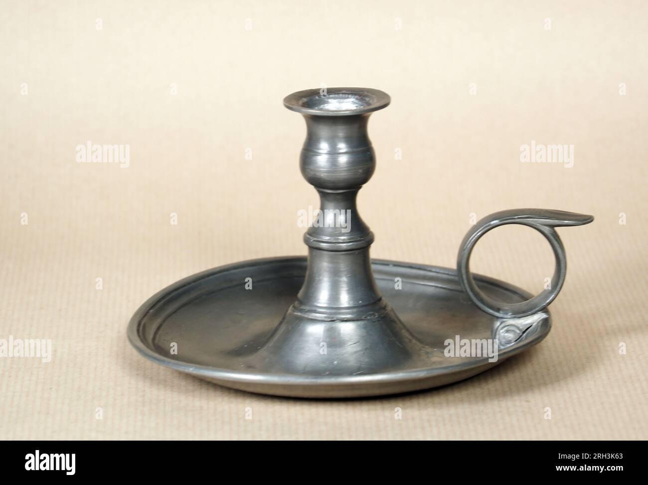 Traditional German antique pewter candlestick Stock Photo - Alamy