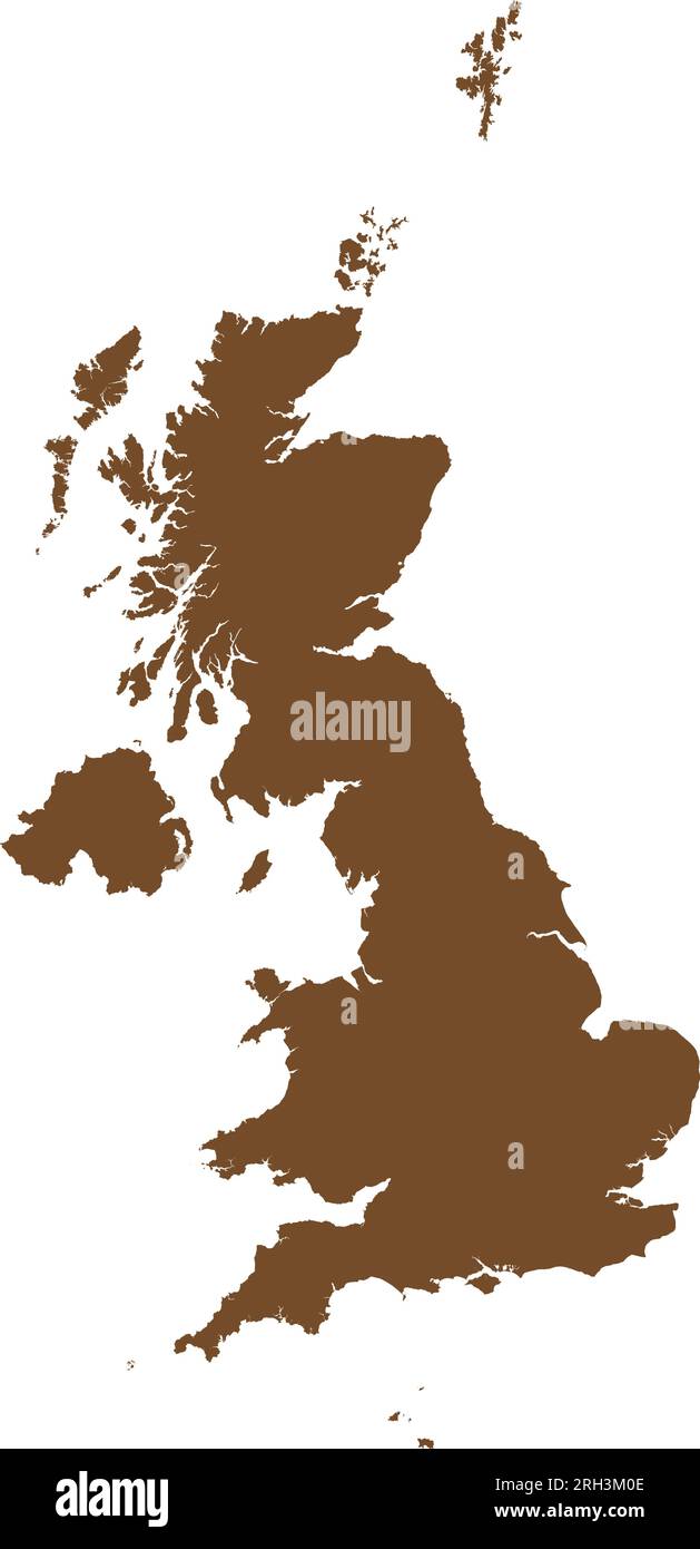 BROWN CMYK color map of UNITED KINGDOM Stock Vector Image & Art - Alamy