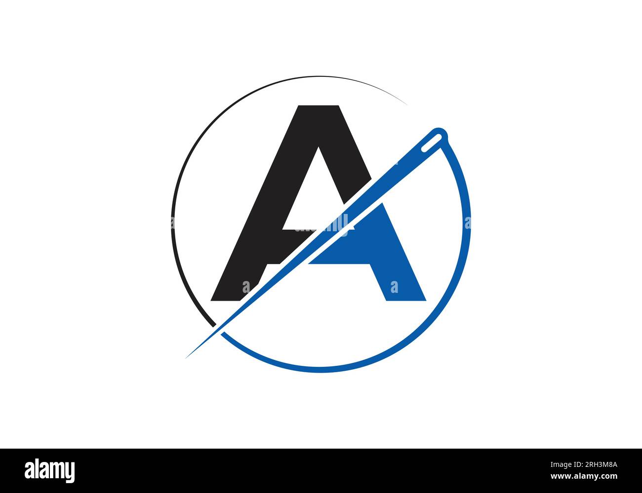 Initial Letter A With Tailor Logo, Needle and Thread Combination for ...