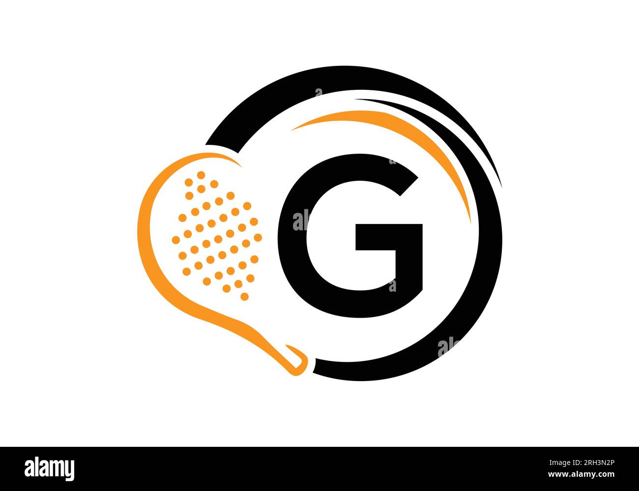 Letter G Padel Racket Logo Design Vector Template. Beach Table Tennis ...
