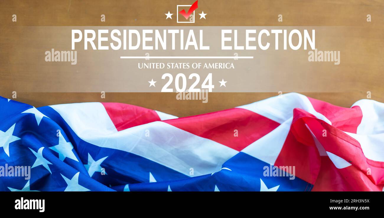 American flag and a red circle on November 5 Presidential Election Day ...