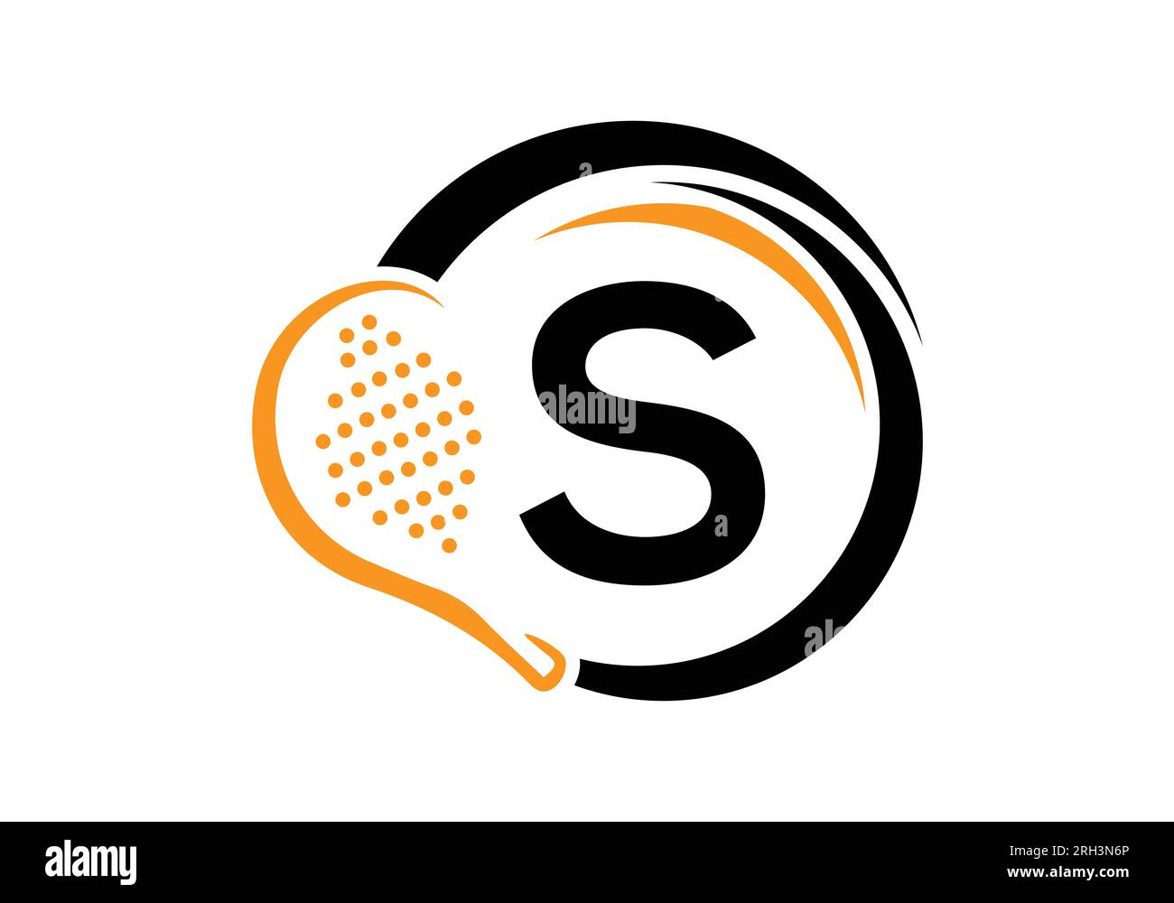 Letter S Padel Racket Logo Design Vector Template. Beach Table Tennis ...