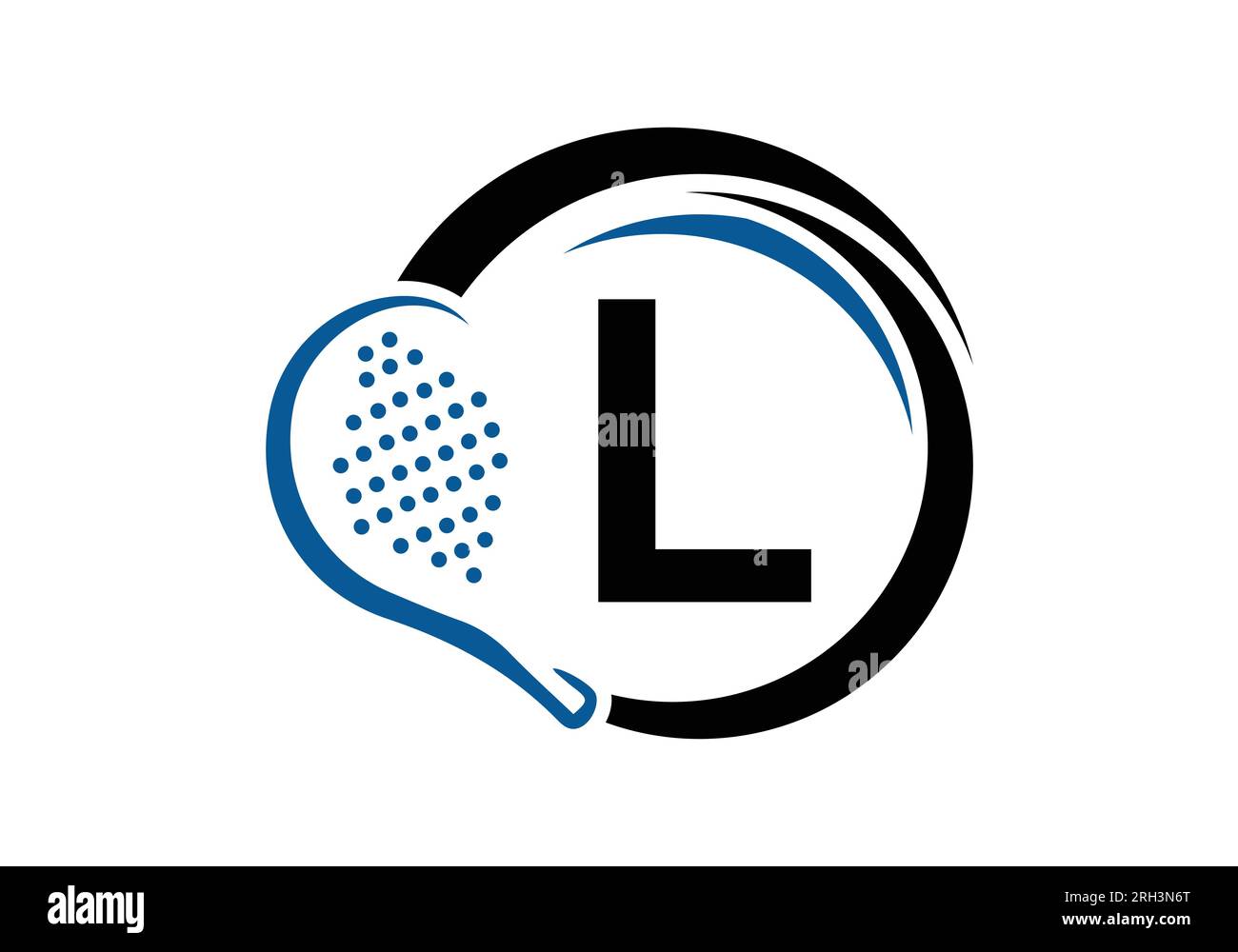 Letter L Padel Racket Logo Design Vector Template. Beach Table Tennis ...