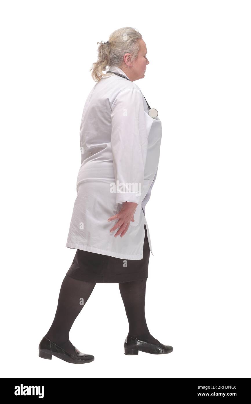 Doctor walking profile hi-res stock photography and images - Alamy