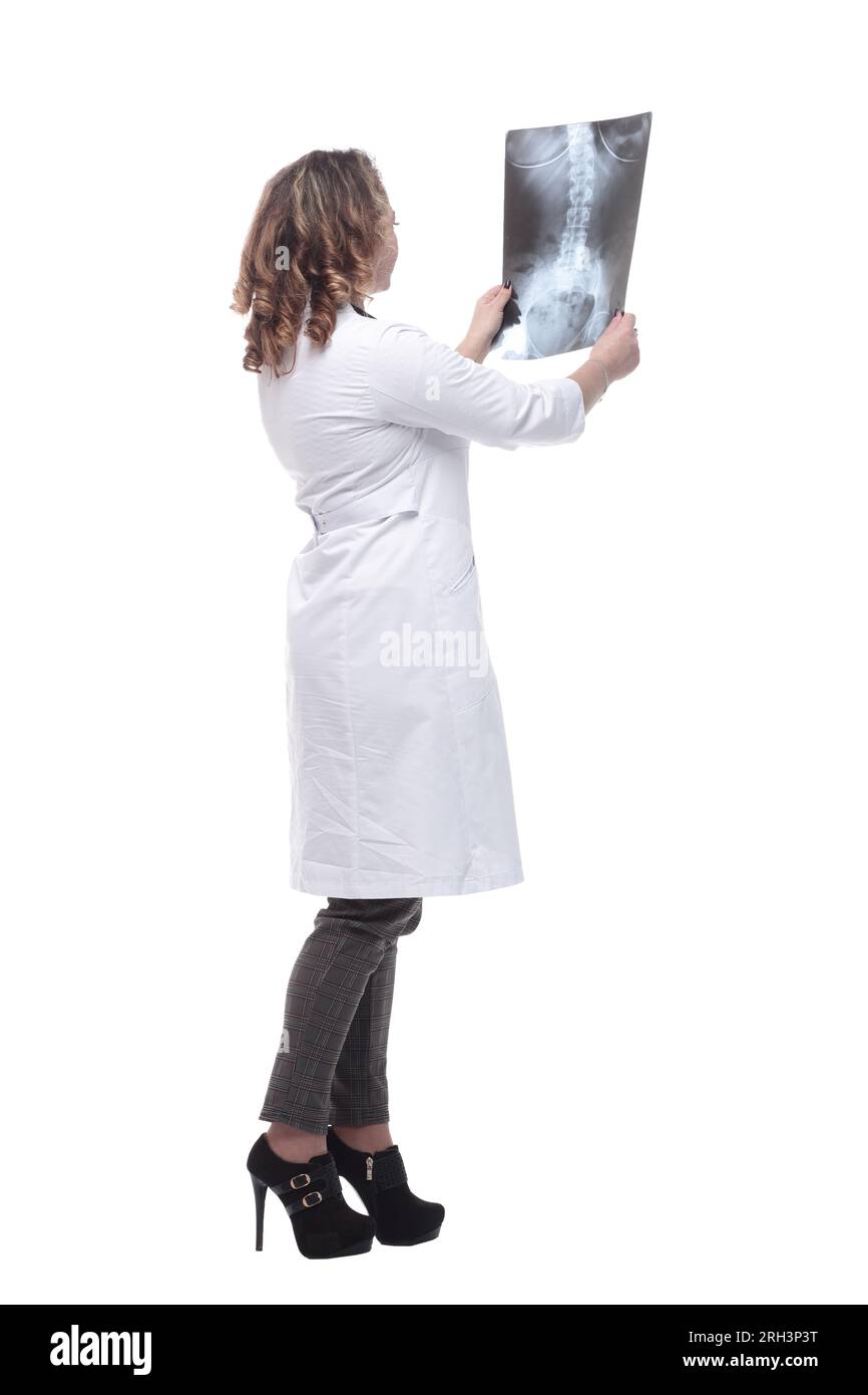 young female doctor looking at an x-ray Stock Photo - Alamy