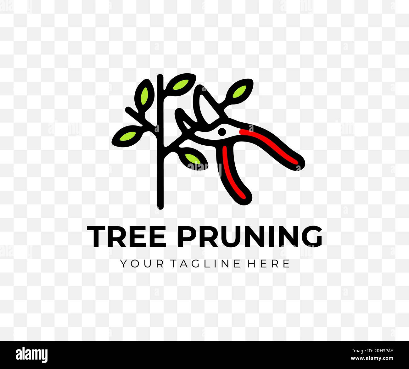 Vegetation pruning Stock Vector Images - Alamy