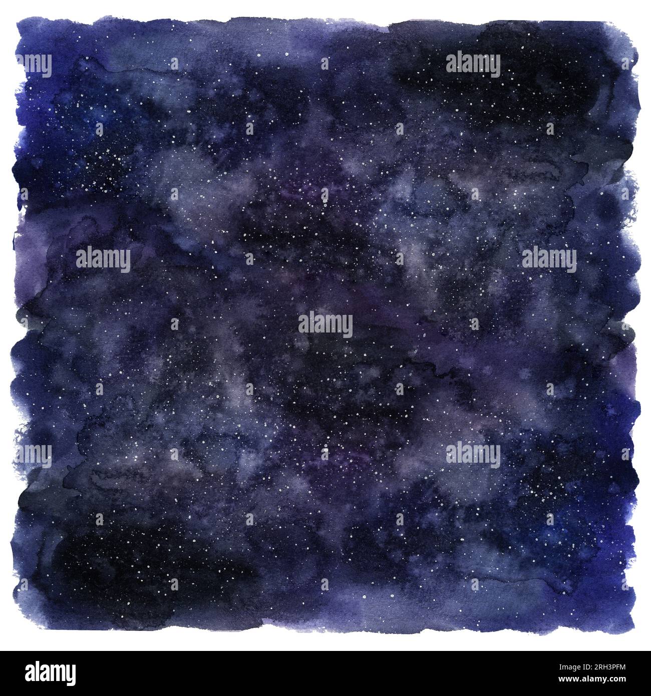 Watercolor space background. Stardust and bright shining stars in ...